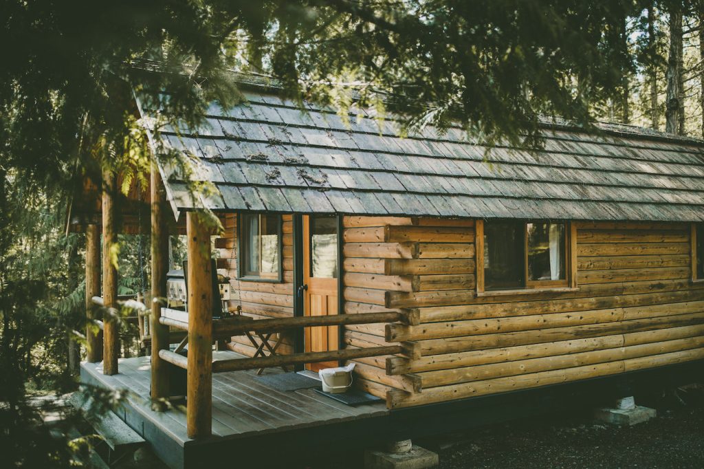 Cabins | Woods on Pender | Pender Island Log Cabins